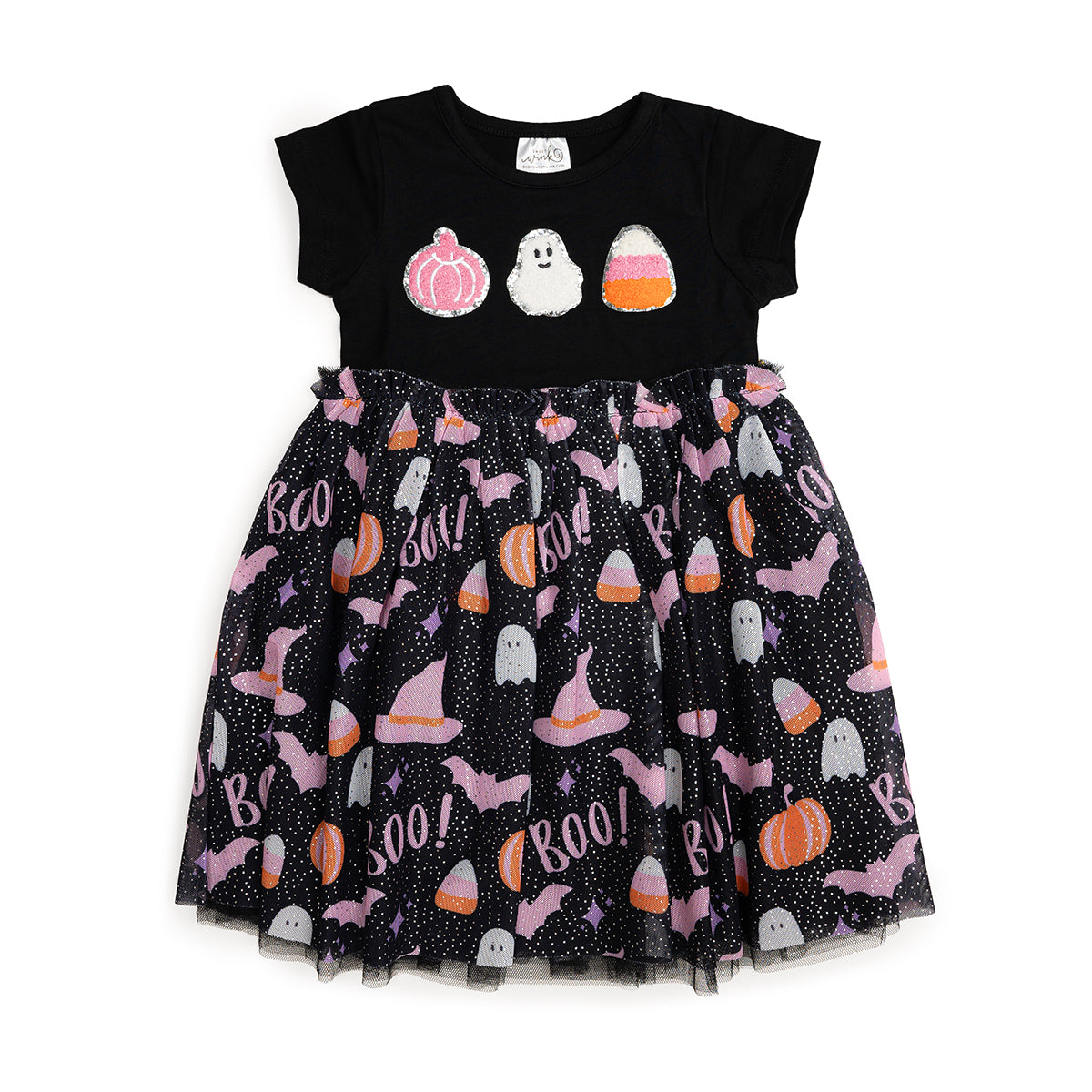 Boo Halloween Short Sleeve Tutu Dress – Sweet Wink