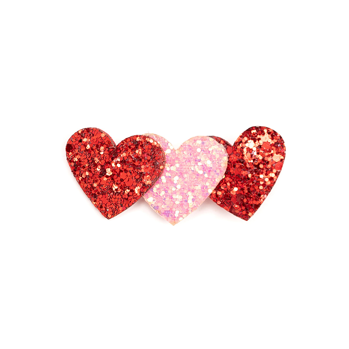 Pink and Red Glitter Hearts Valentine's Day Clip – Sweet Wink